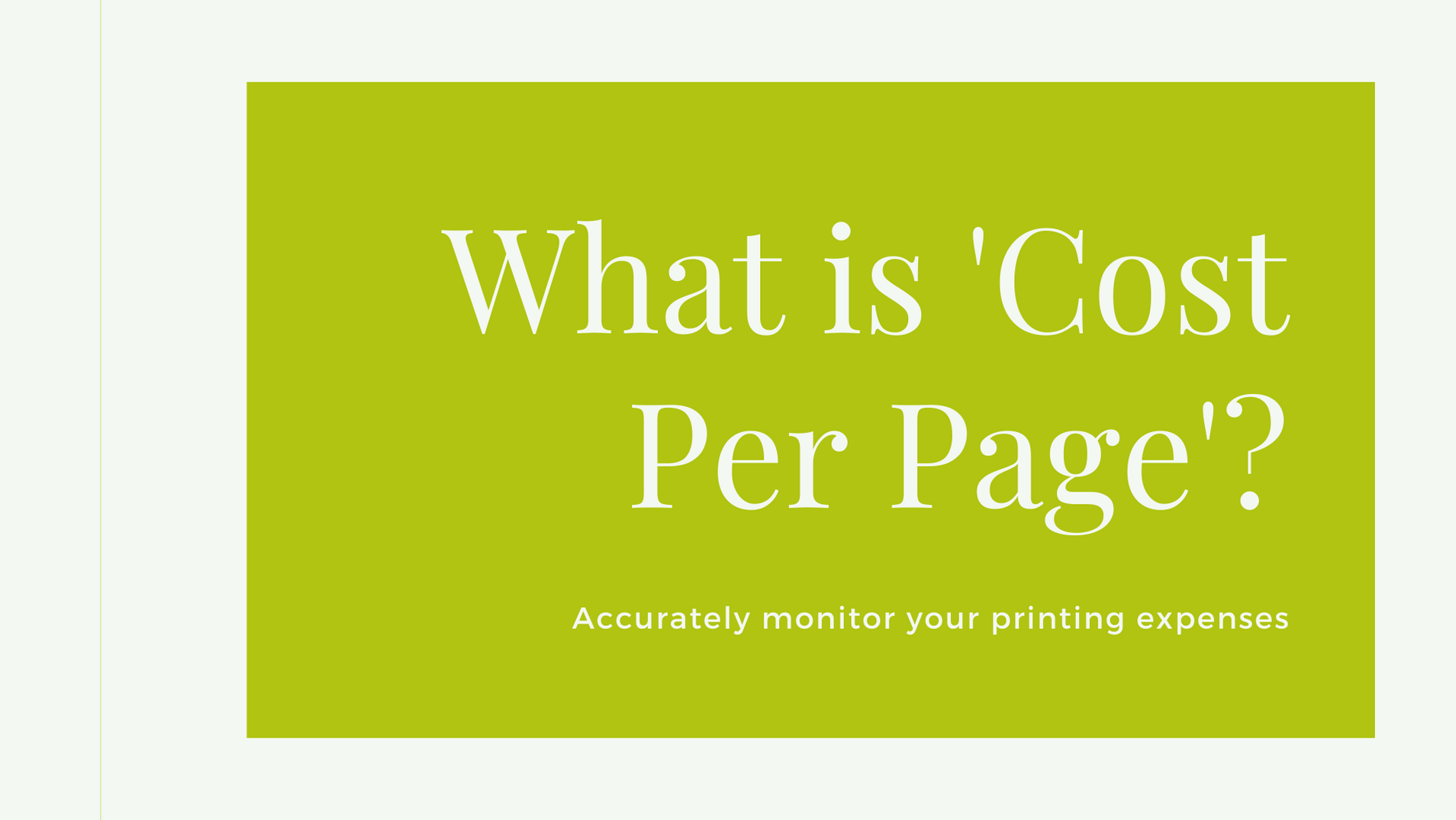 What Is 'Cost Per Page'? — Cost Per Copy